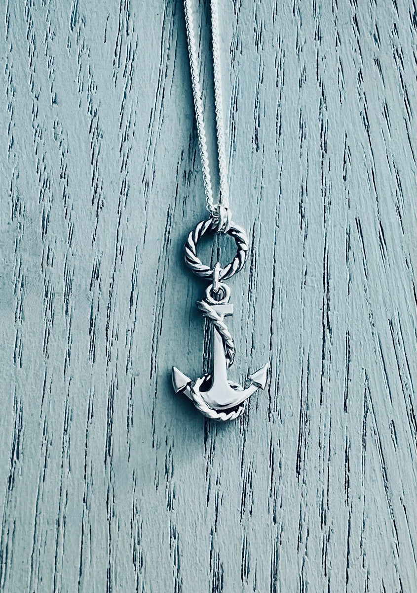 Anchors Haven Medium Anchor & Coil of Rope Pendant – Celina Rupp Jewellery