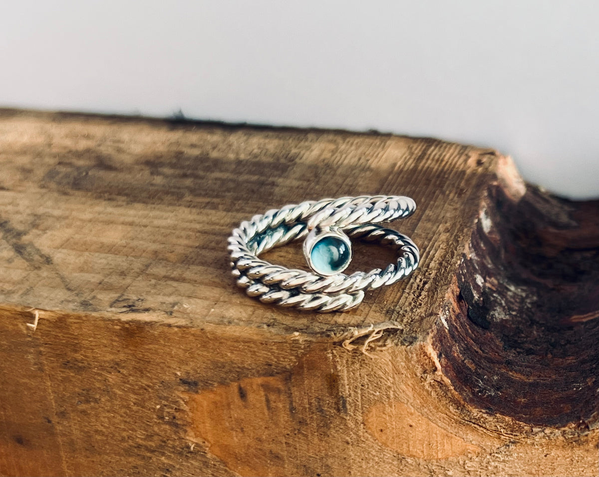 Anchors Haven Coil of Rope Stone Set Ring – Celina Rupp Jewellery