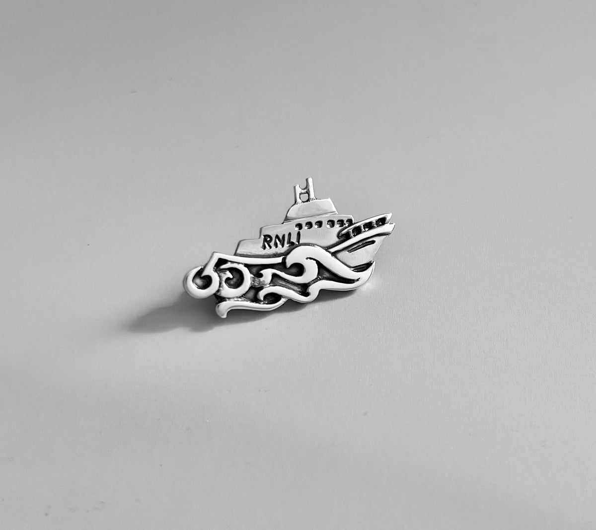 RNLI Lifeboat 50th Anniversary Pin Badge – Celina Rupp Jewellery