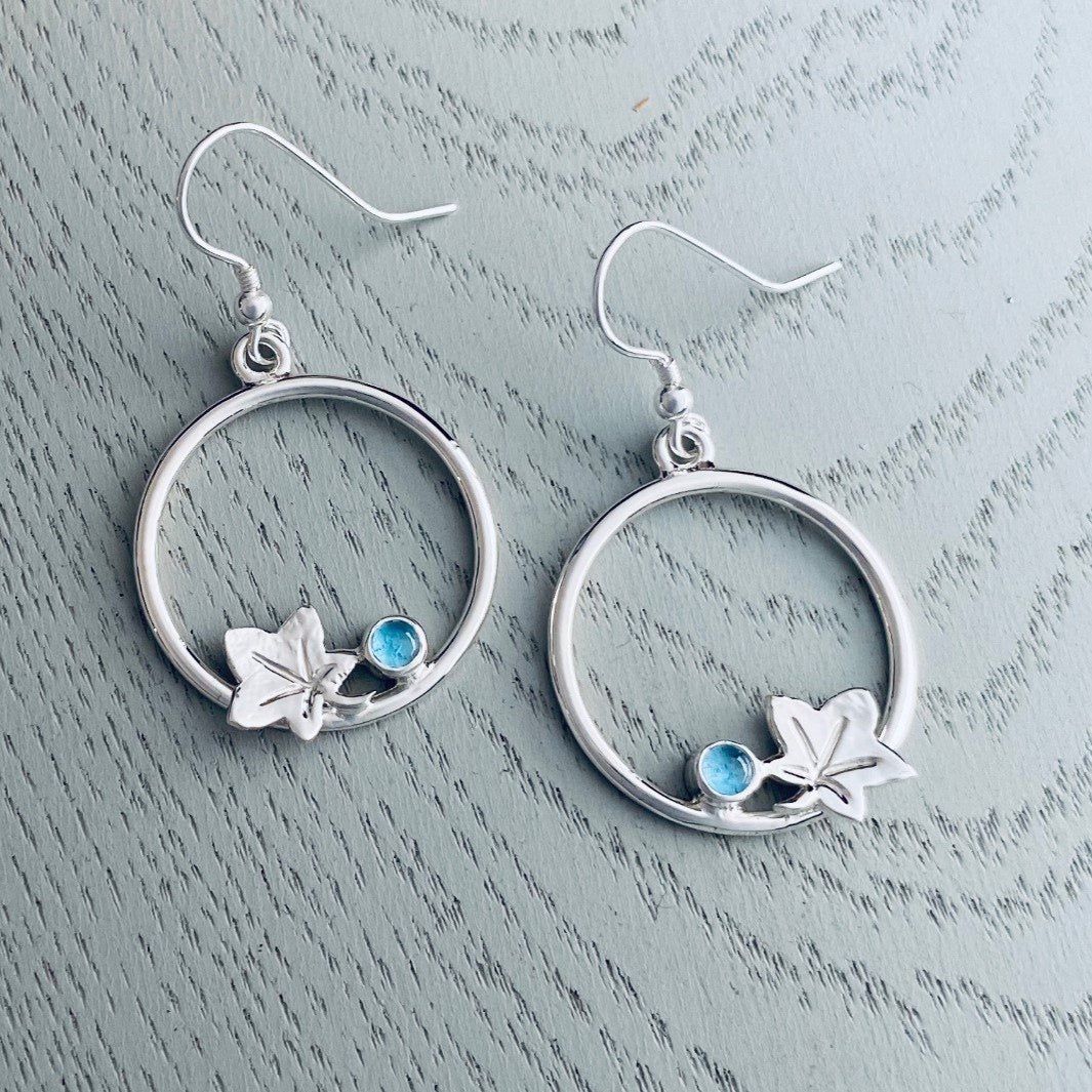 Autumn Leaves and Winter Frost Drop Loop Earrings | Celina Rupp ...